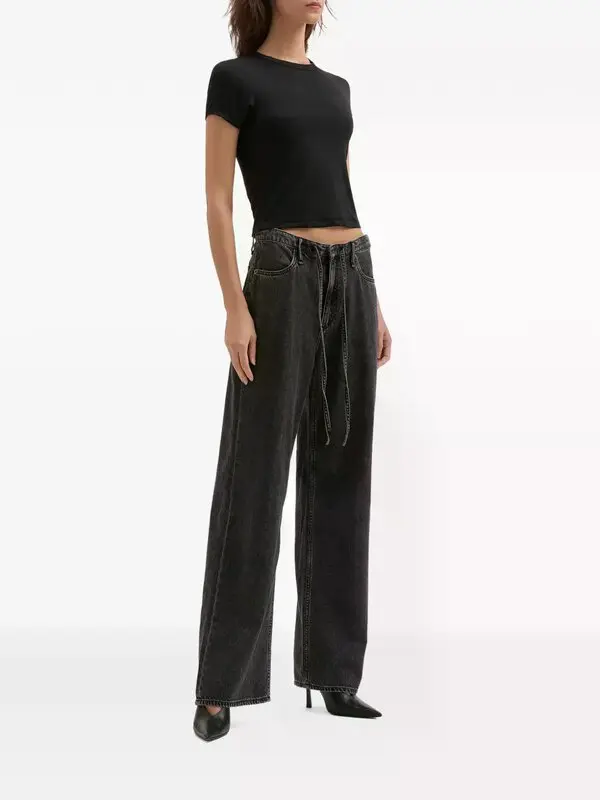 Rag & Bone Drawstring Waist Wide Leg Jeans
