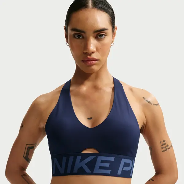 Nike Pro Sculpt Medium-support Padded Sports Bra - Blue