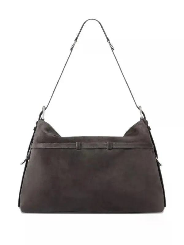 Givenchy Voyou Buckle Leather Shoulder Bag - Grey