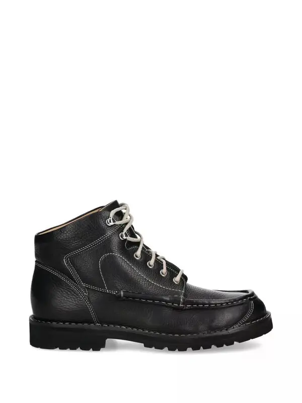 FRACAP Stitch Detail Lace-up Boots