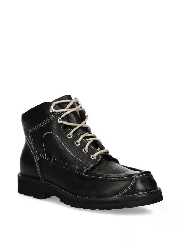 FRACAP Stitch Detail Lace-up Boots
