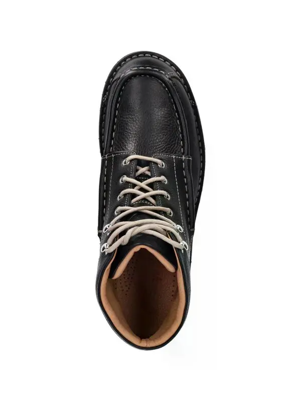 FRACAP Stitch Detail Lace-up Boots