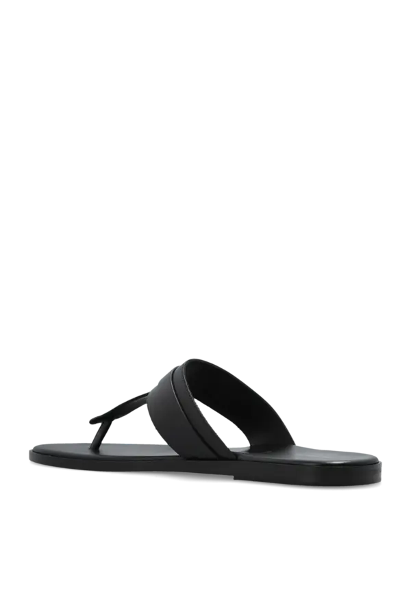TOM FORD Leather Slides - Black