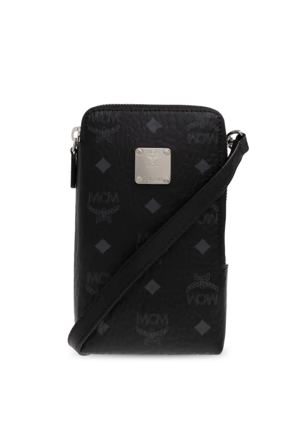 Mcm Shoulder Bag With Logo - Black