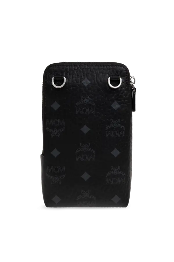 Mcm Shoulder Bag With Logo - Black