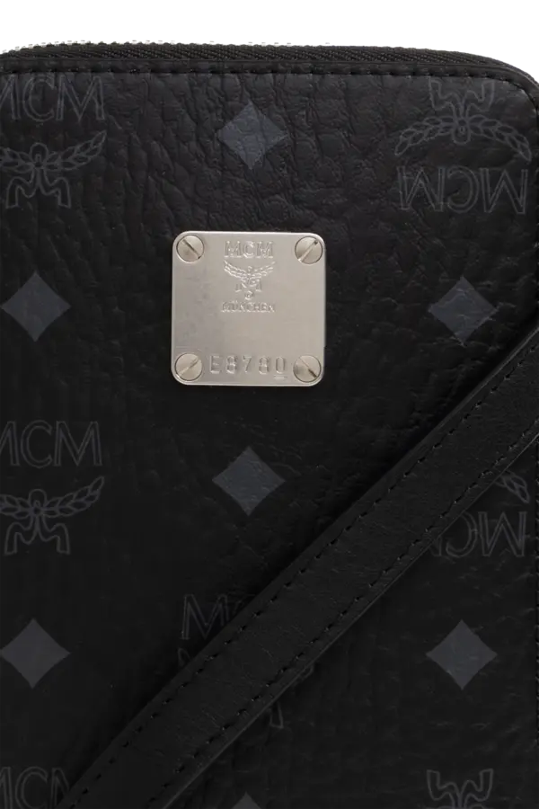 Mcm Shoulder Bag With Logo - Black