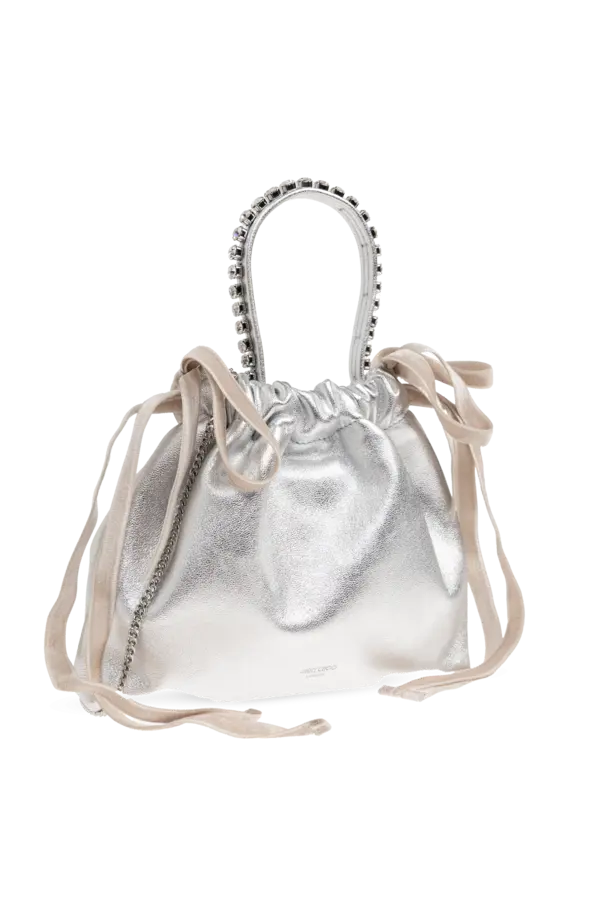 JIMMY CHOO Drawstring Mini Handbag - Silver