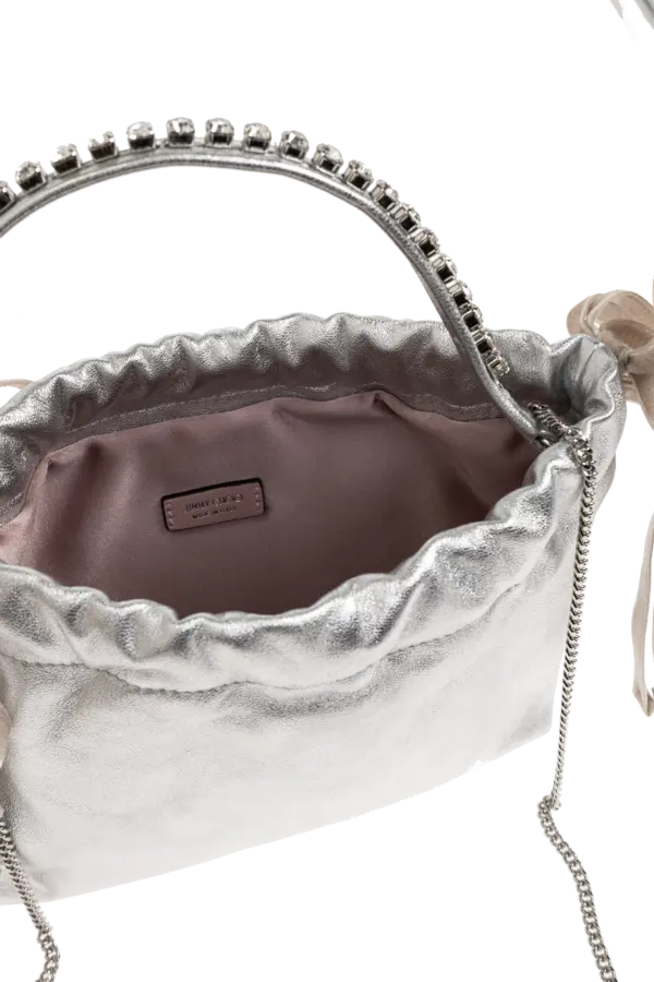JIMMY CHOO Drawstring Mini Handbag - Silver
