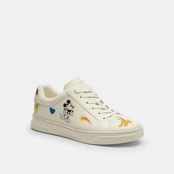 COACH Disney X High Line Sneaker With Sticker Print - Chalk Multi