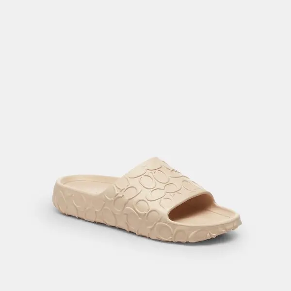 COACH Bay Signature Slides - Ivory