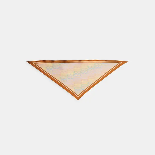 COACH® Signature Rainbow Print Silk Triangle Scarf - Multi