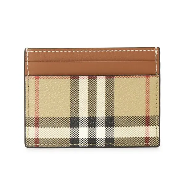 Burberry Check Sandon Card Holder - Beige