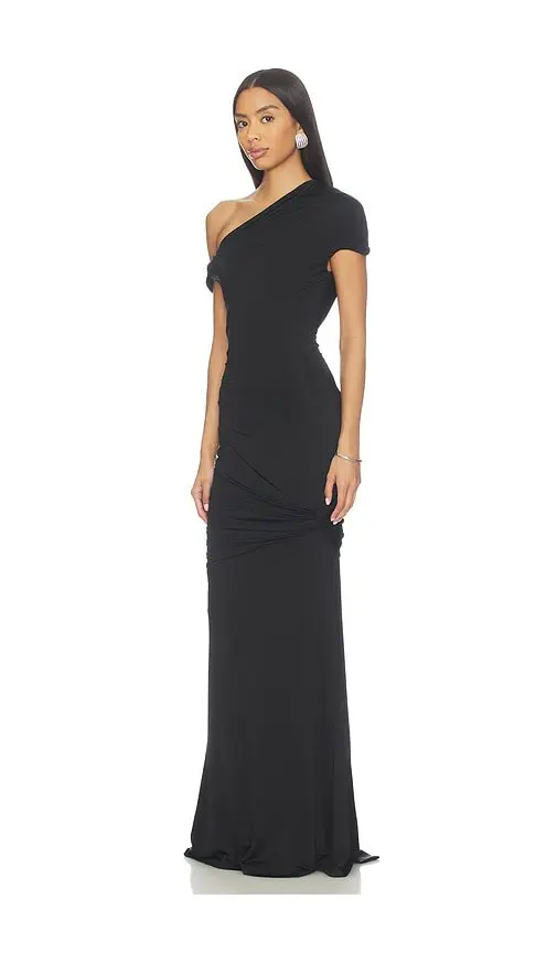 Paris Georgia Pascal One-shoulder Maxi Dress - Black