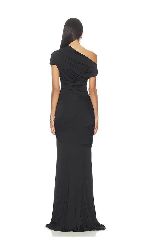 Paris Georgia Pascal One-shoulder Maxi Dress - Black