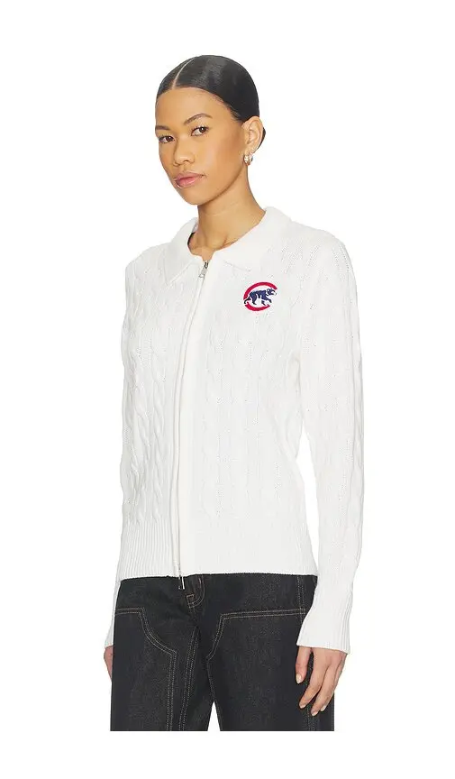 Terez X Chicago Cubs Zip Knit Cardigan