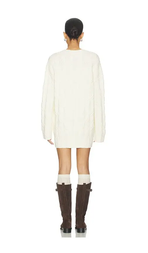 white christmas dresses Cream-Sand Knit Colorblock Belted Cardigan/Dress S main image 1