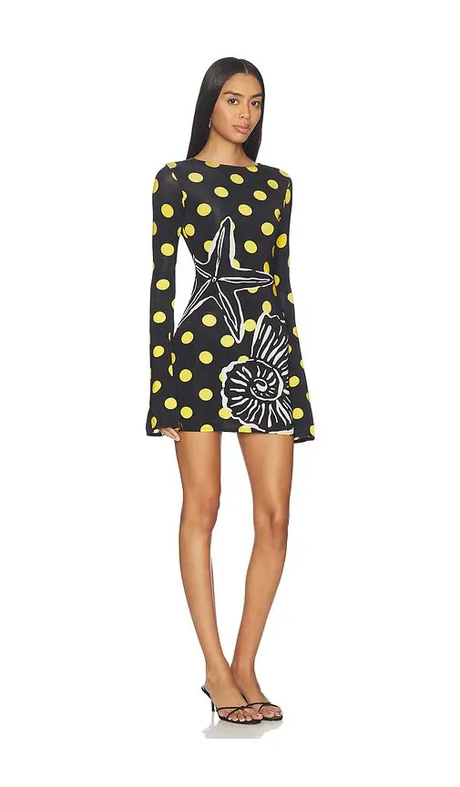 CALA DE LA CRUZ Maisha Dress - Calicobw Black & White
