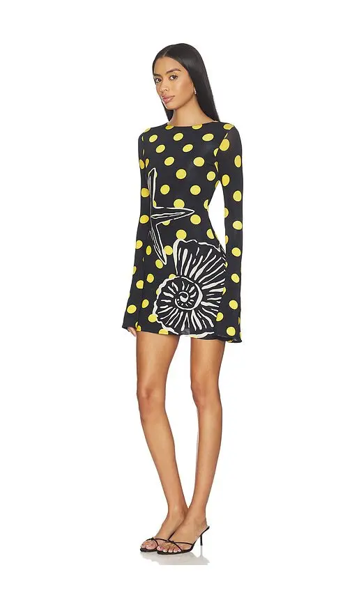CALA DE LA CRUZ Maisha Dress - Calicobw Black & White
