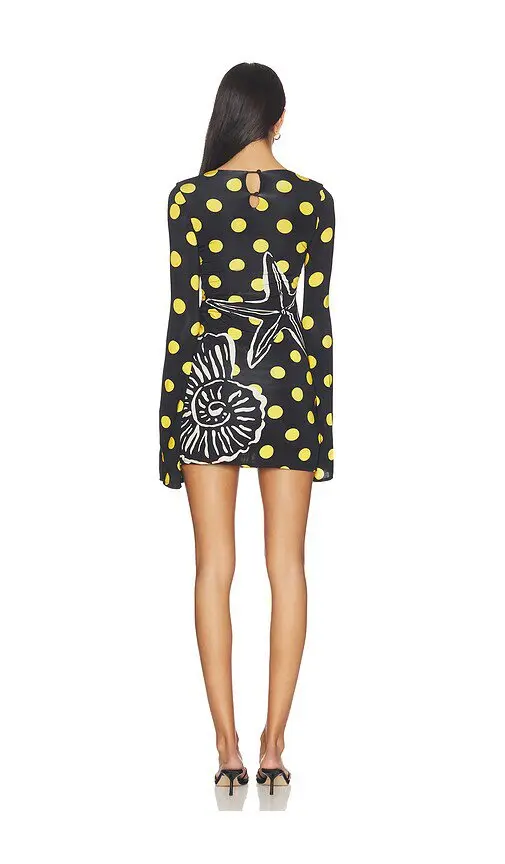 CALA DE LA CRUZ Maisha Dress - Calicobw Black & White