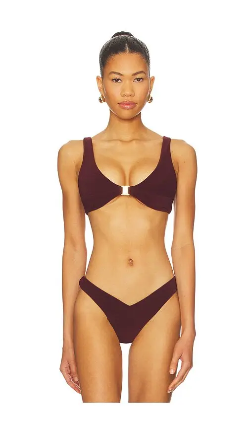 FAE Kendall Triangle Bikini Top - Merlot
