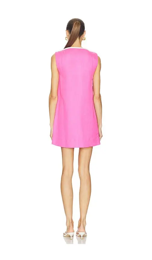 ADRIANA DEGREAS Bi-color Deep-v Mini Dress