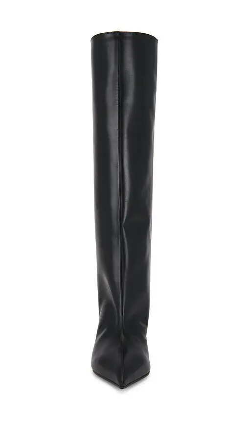 Attico Lea Stiletto Pointed Toe Boots - Black