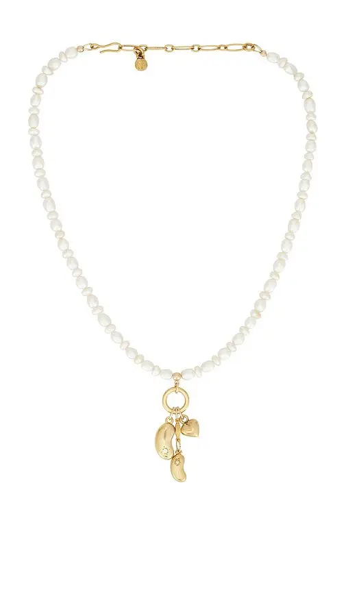 Brinker & Eliza Lucky Bean Freshwater Pearl Necklace - Pearl & Gold