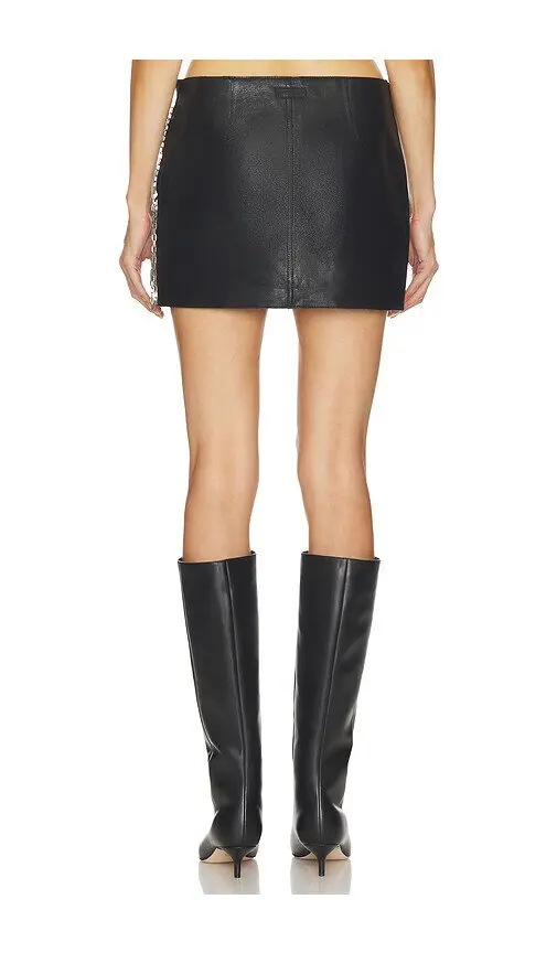 Alexander Wang Low-rise Leather Mini Skirt - Black