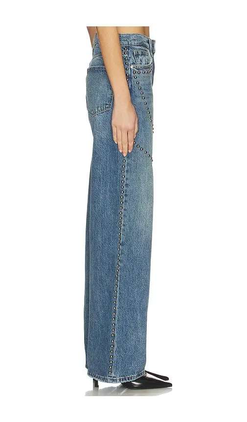 Joe's Jeans Harlowe Studded Wide Leg Jeans