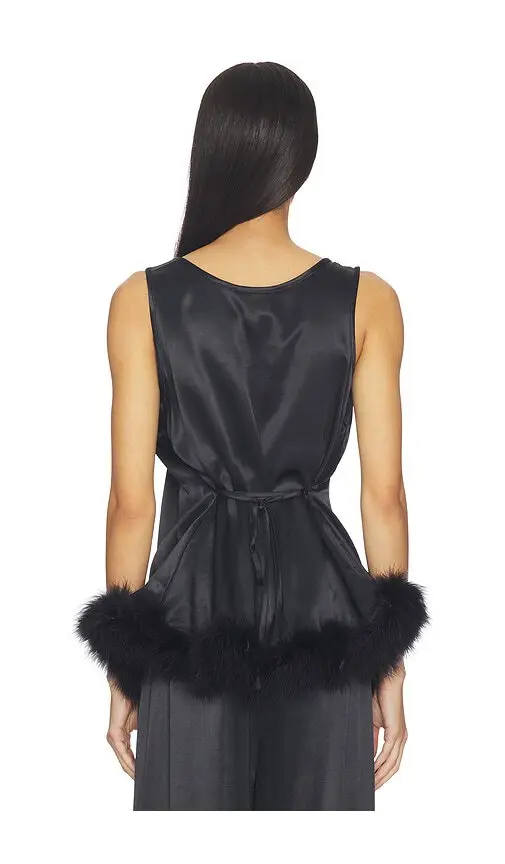 Sleeper Bisou Bisou Top With Feather Trim