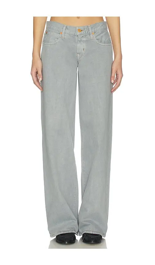 SLVRLAKE Lexi Low Rise Relaxed Wide Leg Jeans - Grey