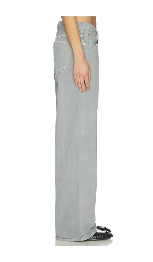 SLVRLAKE Lexi Low Rise Relaxed Wide Leg Jeans - Grey