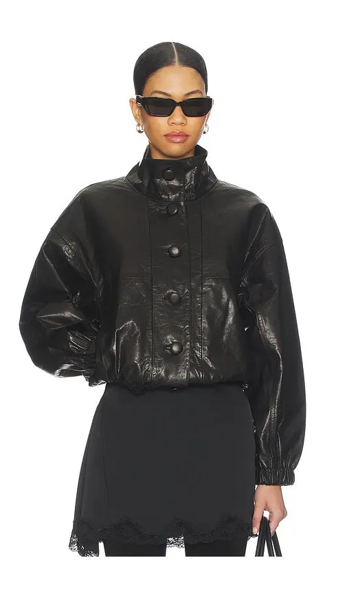 DODIEE Dodie Kate Leather Bomber Jacket