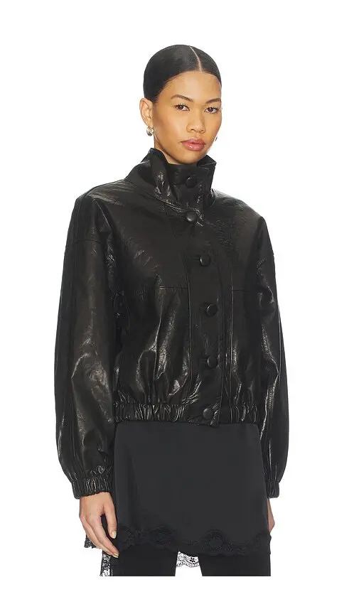 DODIEE Dodie Kate Leather Bomber Jacket