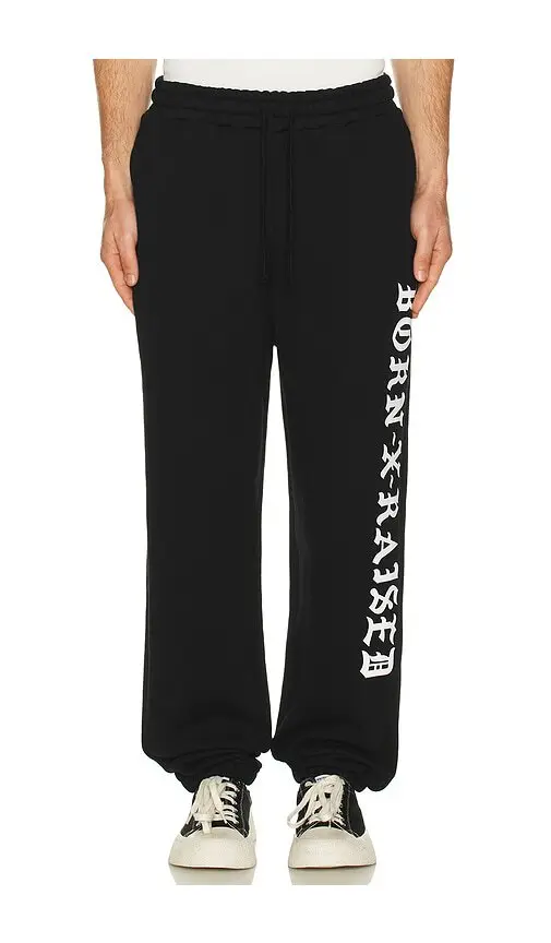 BORN X RAISED Standard Sweatpants In . Also - Black