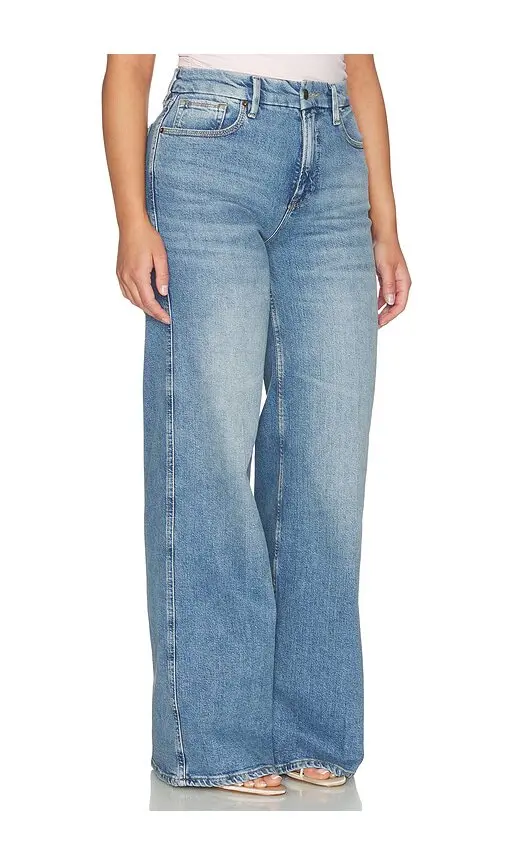 Good American Good Skate Wide Jeans - Blue