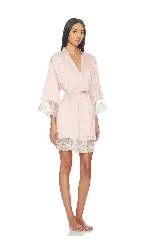 Flora Nikrooz Rosa Kimono Wrap With Embroidery In . Also