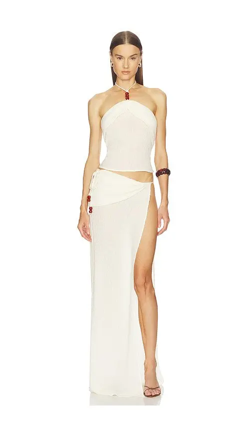 Magda Butrym Top With Beaded Detailing