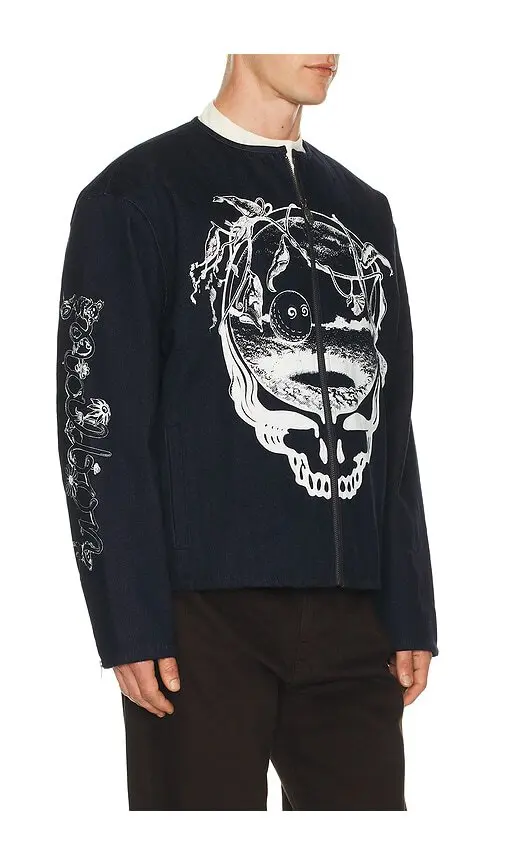 MALBON X Grateful Dead Moto Jacket - Blue