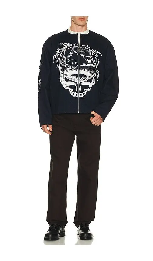 MALBON X Grateful Dead Moto Jacket - Blue