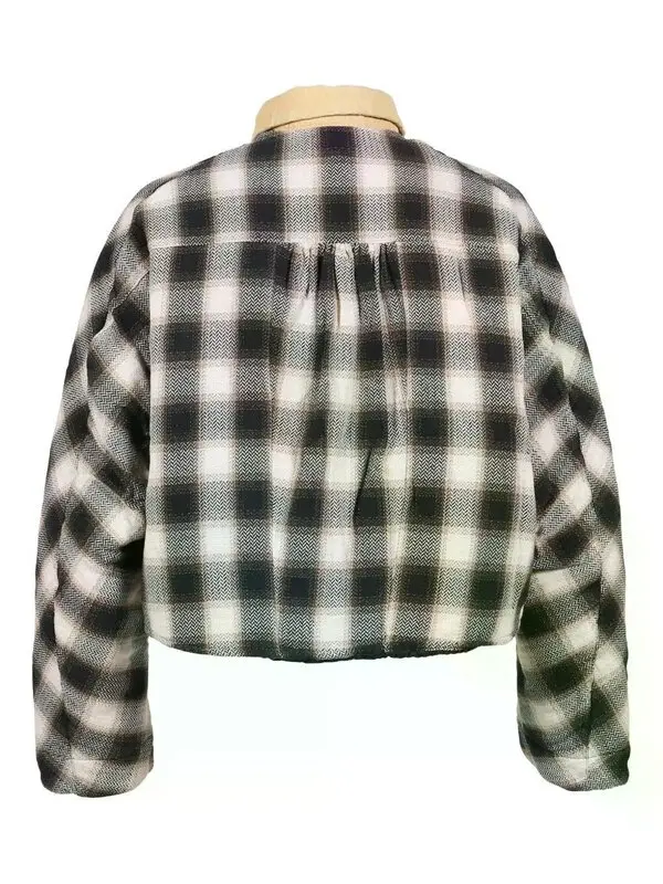 RRR123 Check-pattern Corduroy-collar Shirt