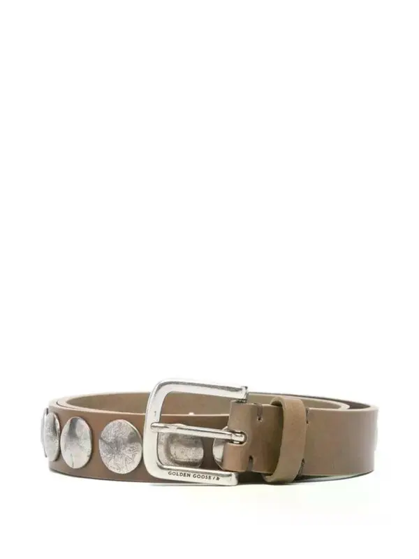 GOLDEN GOOSE Stud-embellished Belt - Brown