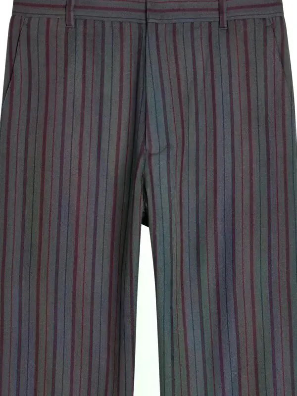 THE ELDER STATESMAN Slacker Striped Trousers - Grey