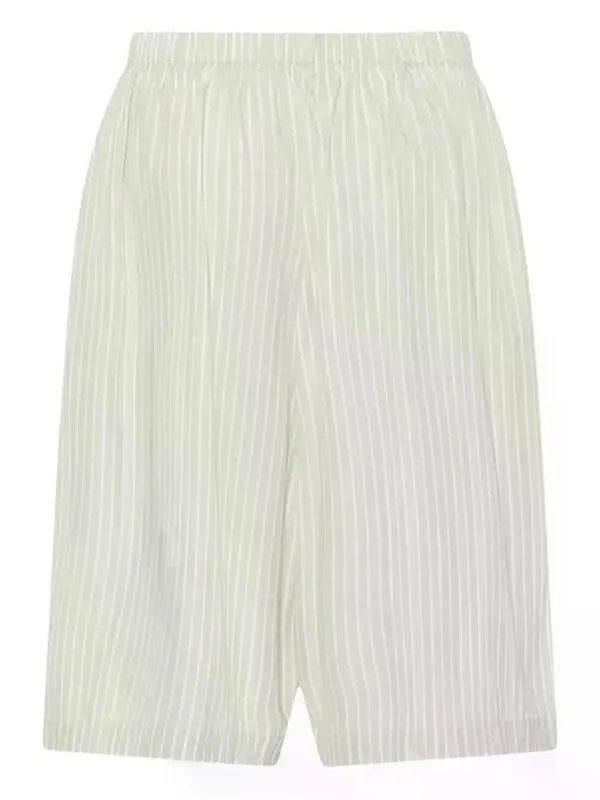 THE ROW Zinnia Pinstriped Shorts - Green