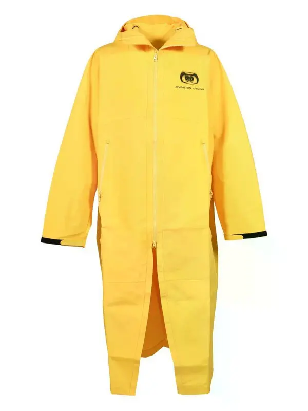RRR123 Hooded Zip-fastening Rain Coat - Yellow