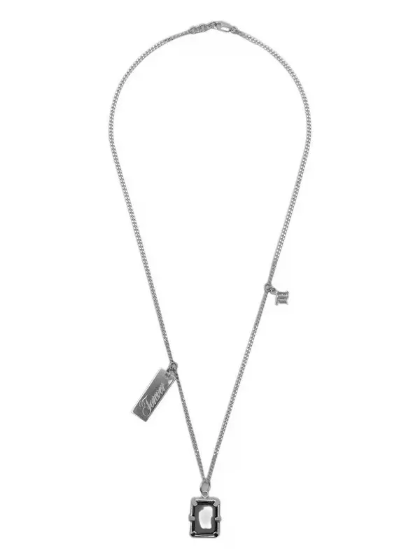 MISBHV Rectangular Pendant Necklace - Silver