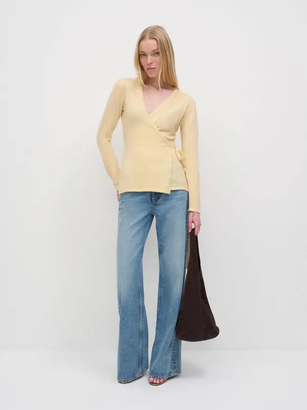 REFORMATION Miley Cashmere Wrap Sweater