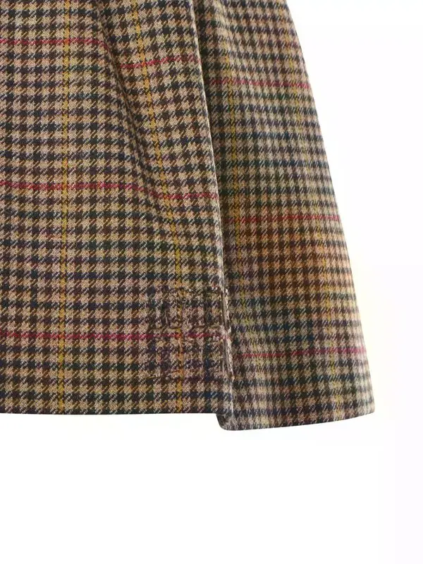 Miu Miu Houndstooth Check Flared Miniskirt
