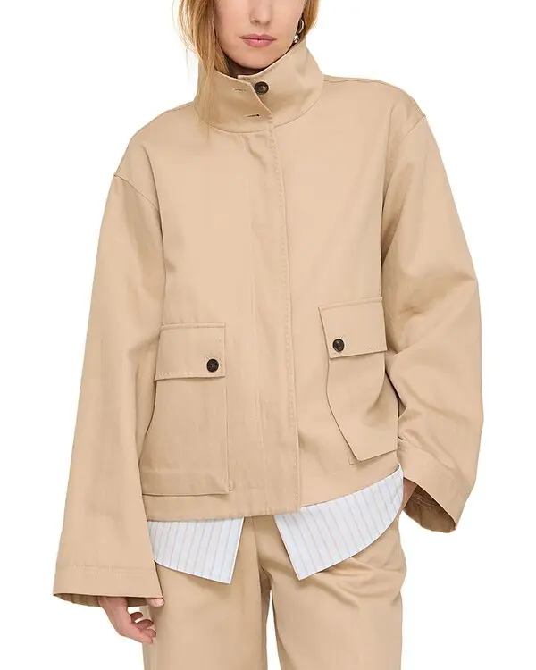 Lafayette 148 New York Funnel Neck Cargo Jacket
