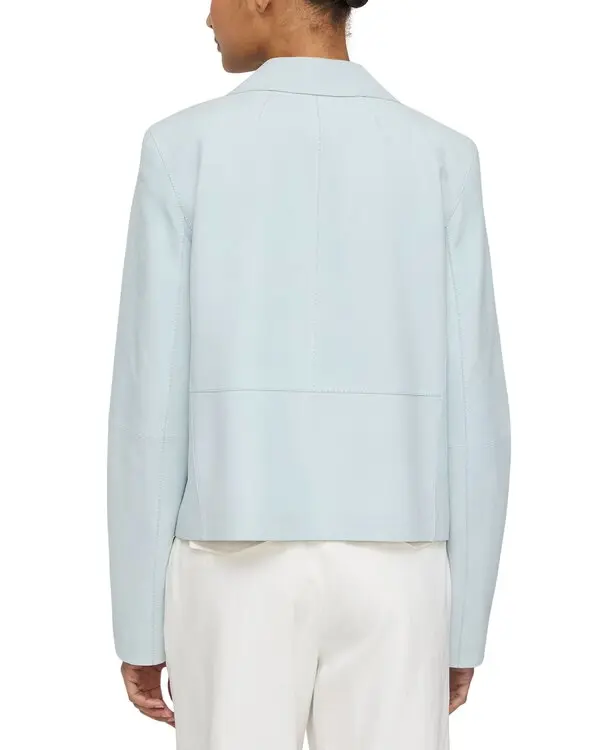 Lafayette 148 New York Notch Lapel Patch Pocket Jacket - Glacier Blue